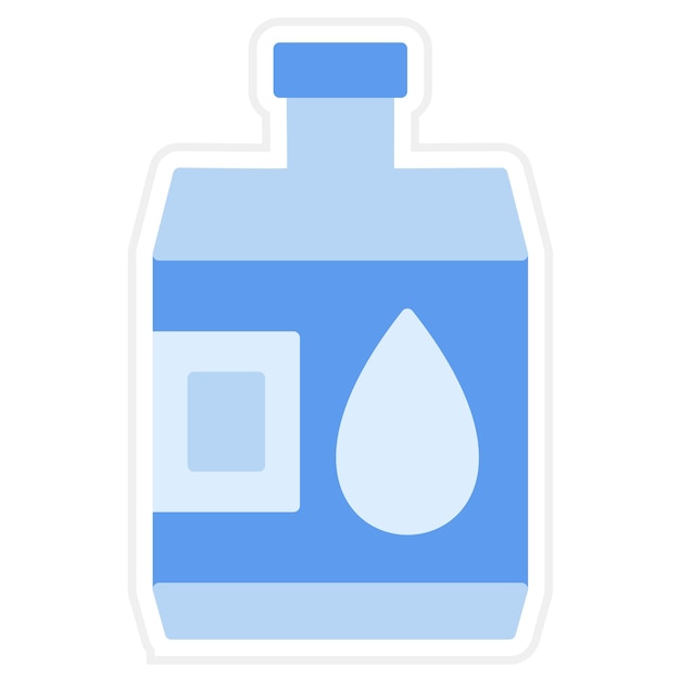 Minimalist Blue Bottle with Water Drop Graphic | Jiffy Designs