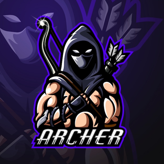 Archer Esports Mascot with Bow and Arrow | Jiffy Designs