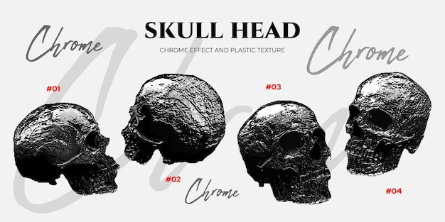 Striking Chrome Skull Sculptures with Gritty Textures | Jiffy Designs