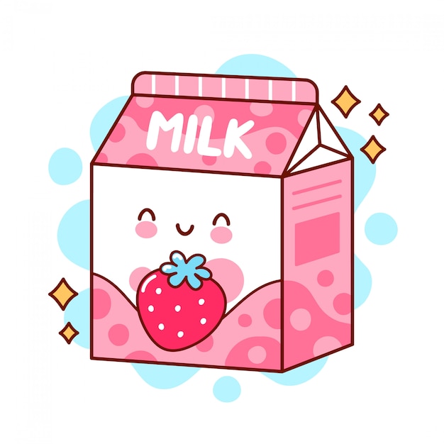 Adorable Strawberry Milk Carton with Sparkling Accents | Jiffy Designs