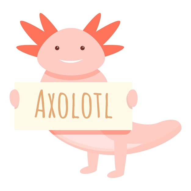 Adorable Axolotl Holding Friendly Sign | Jiffy Designs