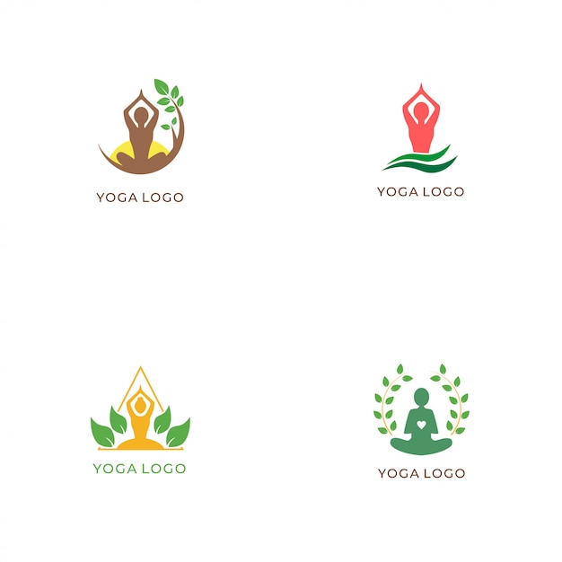 Serene Yoga Symbols: Harmonious Nature-Inspired Logos | Jiffy Designs
