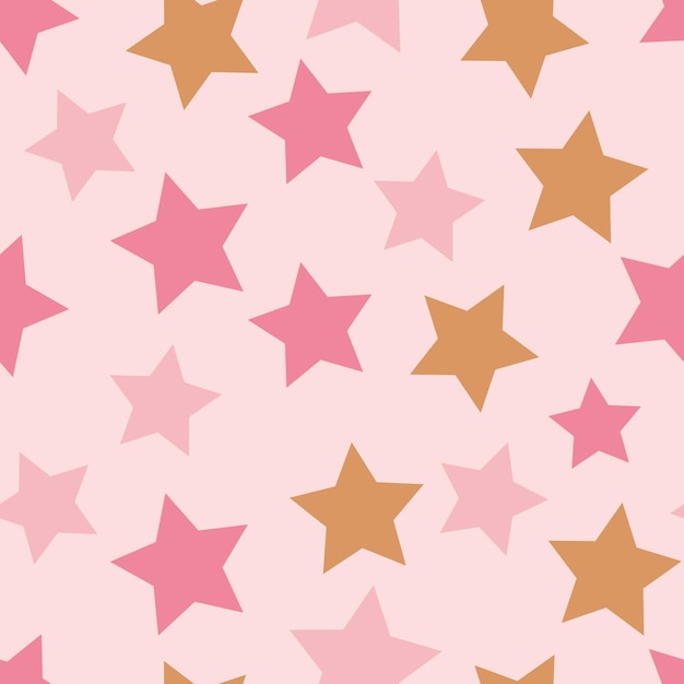 Vibrant Star Pattern in Shades of Pink and Gold | Jiffy Designs