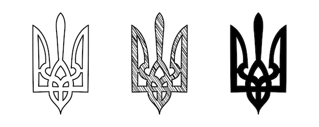 Intricate Trident Emblems: Crafted Symbols of Ukrainian Identity ...