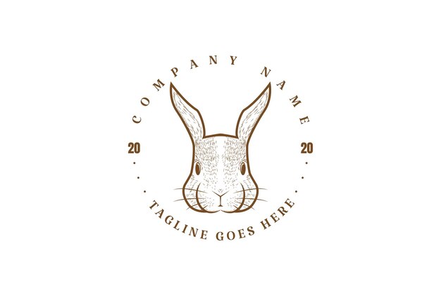 Vintage Rabbit Logo with Elegant Typographic Name | Jiffy Designs
