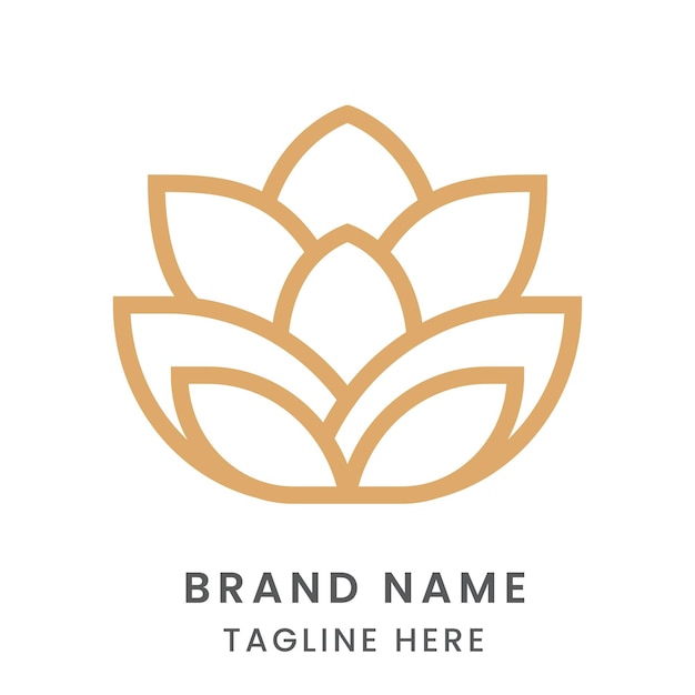 Elegant Lotus Flower Emblem with Minimalist Geometric Design | Jiffy ...