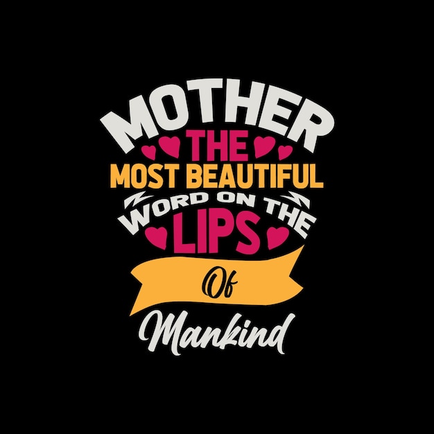 Inspiring Mother's Day Slogan with Vibrant Typography | Jiffy Designs