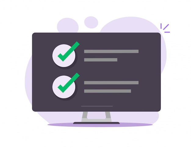 Comprehensive Checklist on Computer Screen with Green Ticks | Jiffy Designs