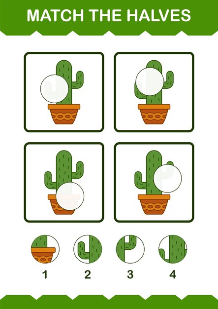 Matching Game: Cactus and Succulent Halves | Jiffy Designs