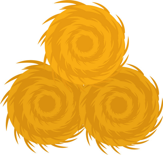 Haystack Icon Flat Style. Isolated On White Background. Vector ...