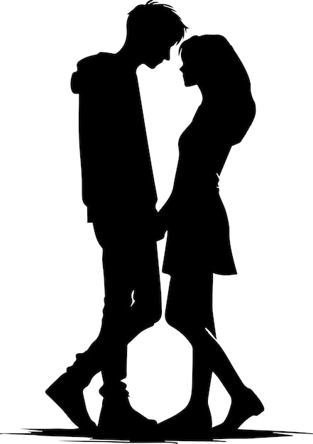 Intimate Silhouette of Couple in Romantic Embrace | Jiffy Designs