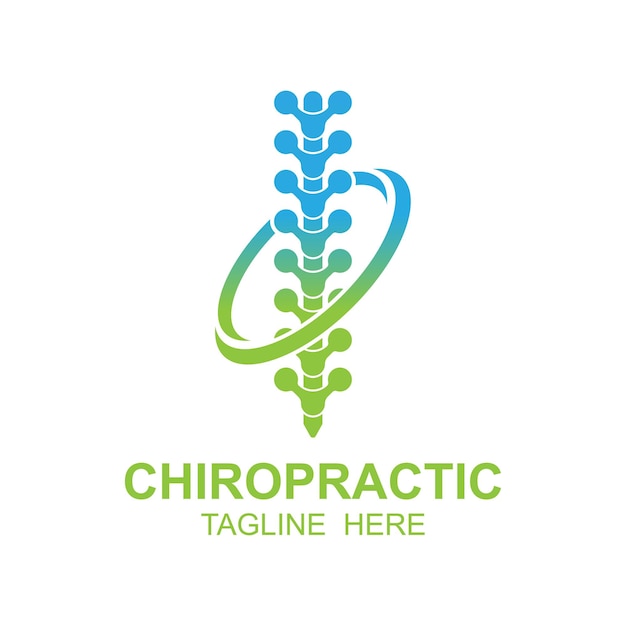 Vibrant Chiropractic Symbol Showcasing Spinal Alignment | Jiffy Designs