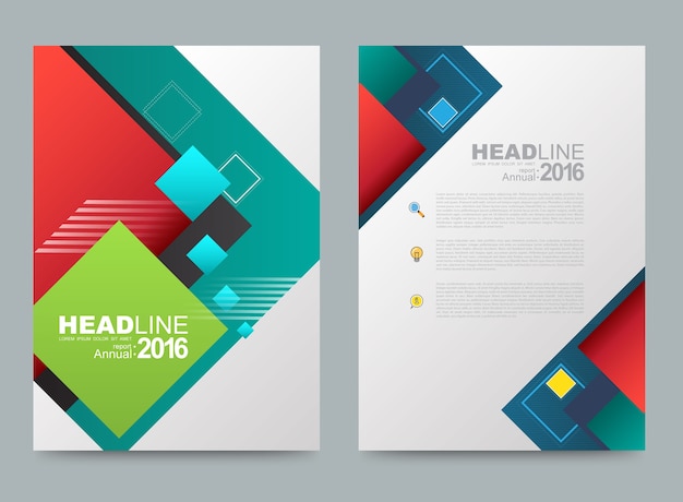Bold Geometric Shapes Headline Designs with Vibrant Color Schemes ...