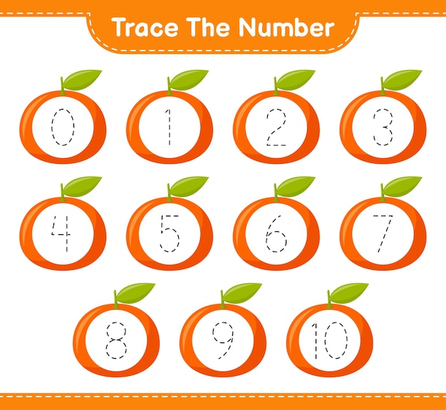 Tracing Numbers in Vibrant Orange Slices | Jiffy Designs