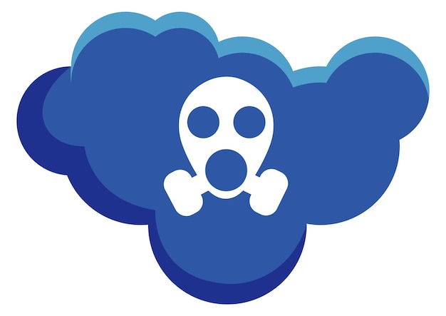 Vibrant Blue Clouds with Skull and Crossbones Icon | Jiffy Designs