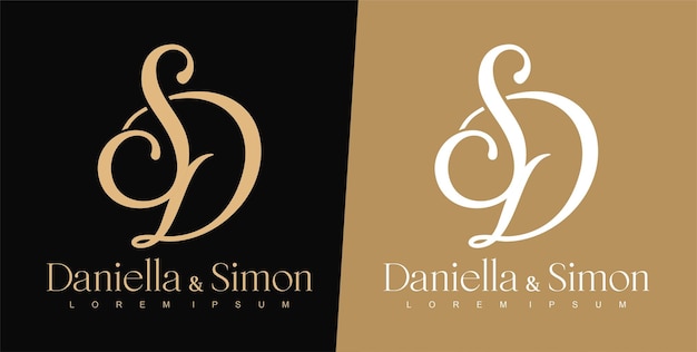 Elegant Intertwined Monogram for Daniella and Simon | Jiffy Designs