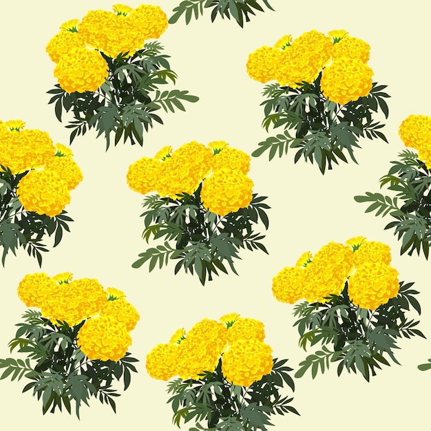 Vibrant Yellow Marigold Flowers with Lush Foliage | Jiffy Designs