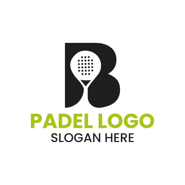 Sleek Padel Racket Emblem with Customizable Slogan | Jiffy Designs