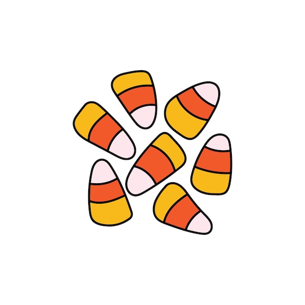 Vibrant Candy Corn Shapes in Cheerful Autumn Palette | Jiffy Designs