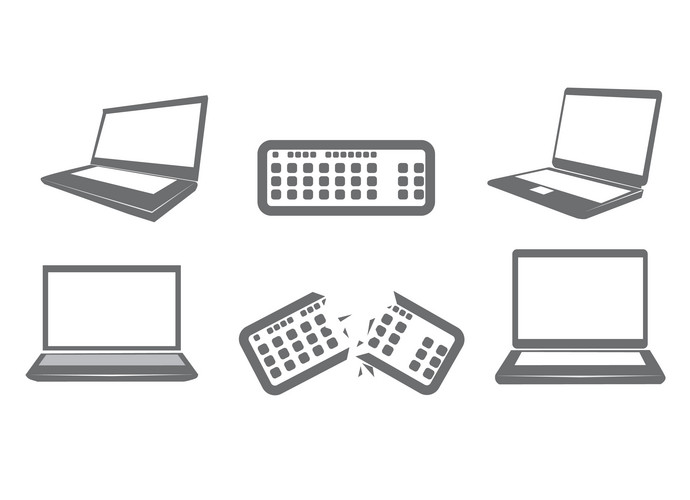 Illustration Of Computer Icons, Iconography Computer And Keyboard ...