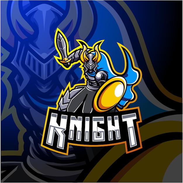 Fierce Knight Emblem with Powerful Warrior Illustration | Jiffy Designs
