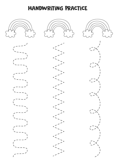 Playful Rainbow Tracing Patterns for Handwriting Practice | Jiffy Designs