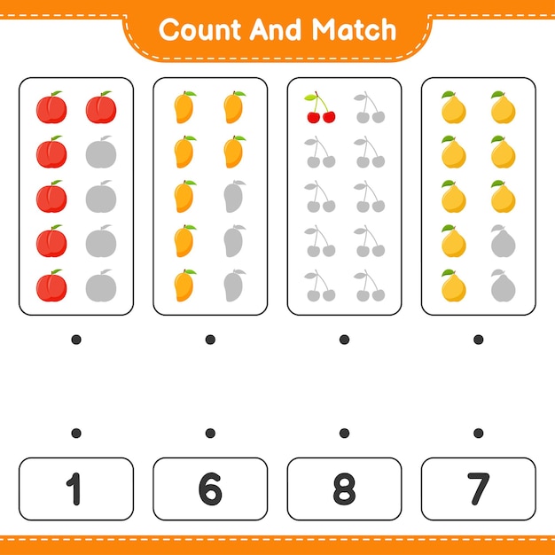 Vibrant Fruit Counting and Matching Activity | Jiffy Designs