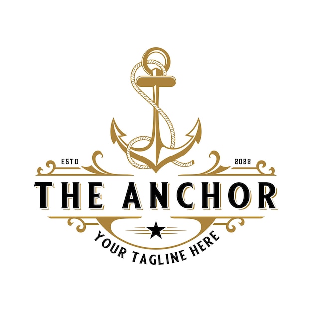 Iconic Nautical Anchor Logo with Customizable Tagline | Jiffy Designs
