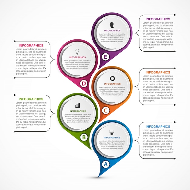 Colorful Infographic Speech Bubble Design with Explanatory Text | Jiffy ...