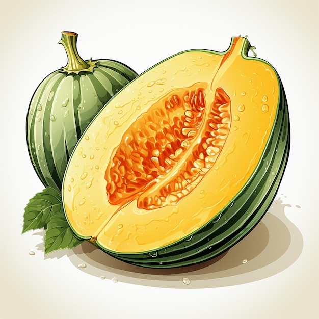 Vibrant Melon Medley: A Harmonious Fusion of Colors and Textures ...