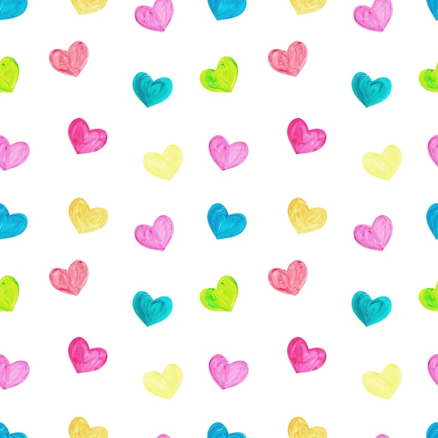 Vibrant Heart-Shaped Pattern in Watercolor | Jiffy Designs