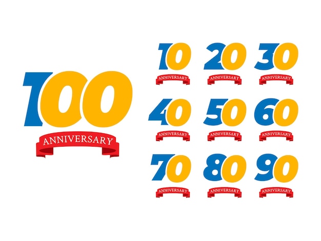 Vibrant Centennial Celebration with Colorful Anniversary Numbers ...