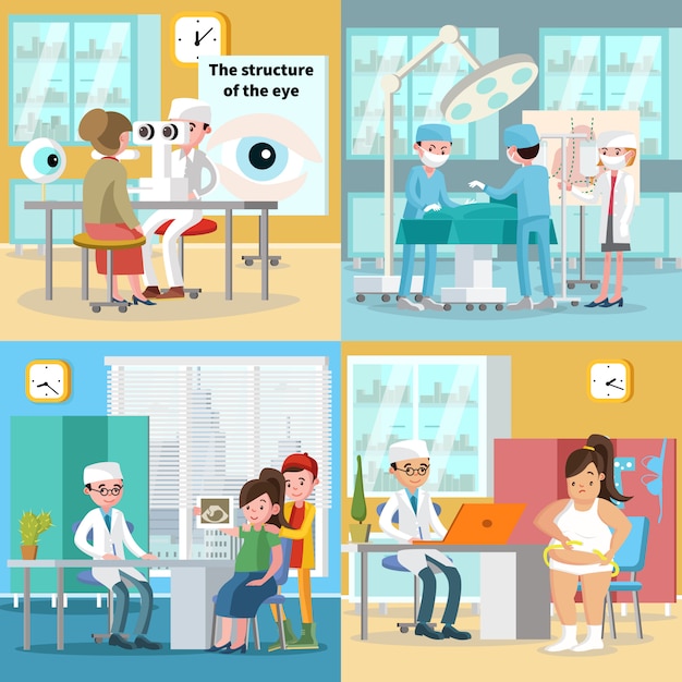 Diverse Medical Scenes Showcasing Healthcare Professionals at Work ...