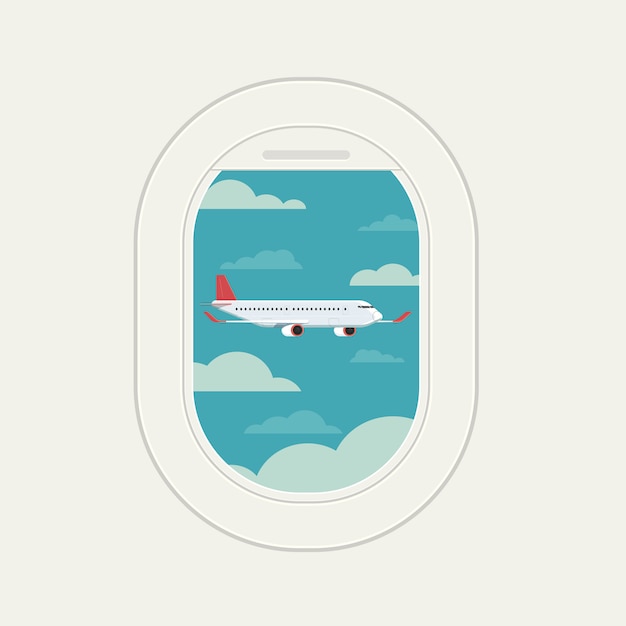 Soaring Through the Skies: A Vibrant Airplane Illustration | Jiffy Designs