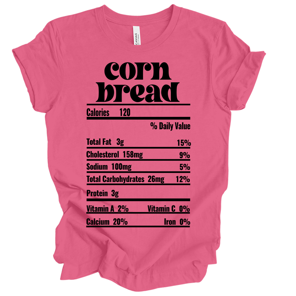 'Corn Bread' Bold Retro Typography with Nutritional Facts Label | Jiffy ...
