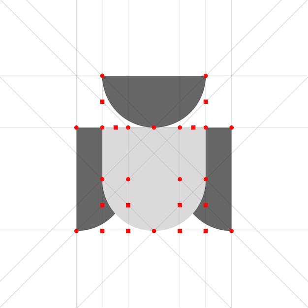 Minimalist Geometric Shape with Scattered Dots | Jiffy Designs