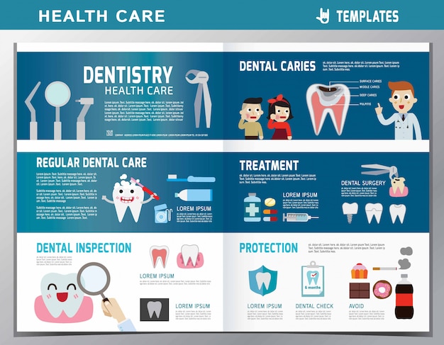Comprehensive Dental Health Infographic with Vibrant Icons and Text ...