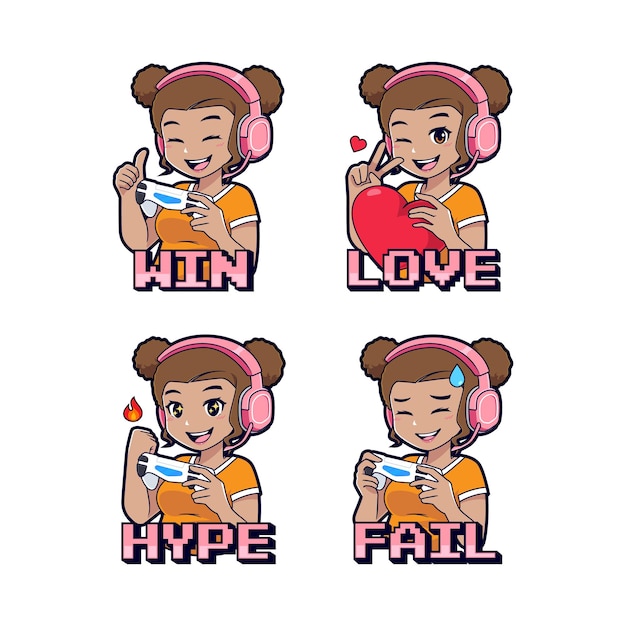 Vibrant Collection of Whimsical Gaming-Inspired Emotes | Jiffy Designs