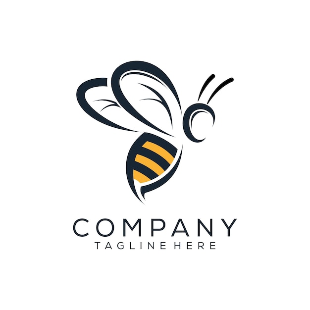 Elegant Black and Gold Bee Logo Design | Jiffy Designs