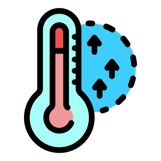 Vibrant Thermometer Icon with Dotted Accents | Jiffy Designs