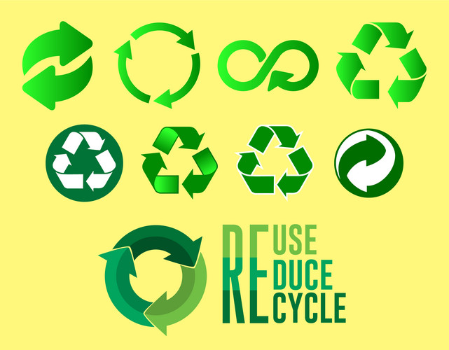 Set Of Reduce Reuse Recycle Concept With Two Design. Easy To Modify ...