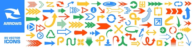 Vibrant Directional Arrows: A Colorful Navigation Guide | Jiffy Designs