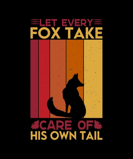 Vintage-style Poster with Silhouetted Fox and Retro Text | Jiffy Designs