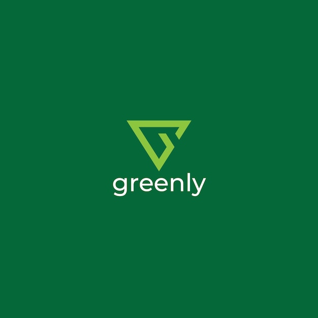 Vibrant Green Triangle Logo on Emerald Background | Jiffy Designs