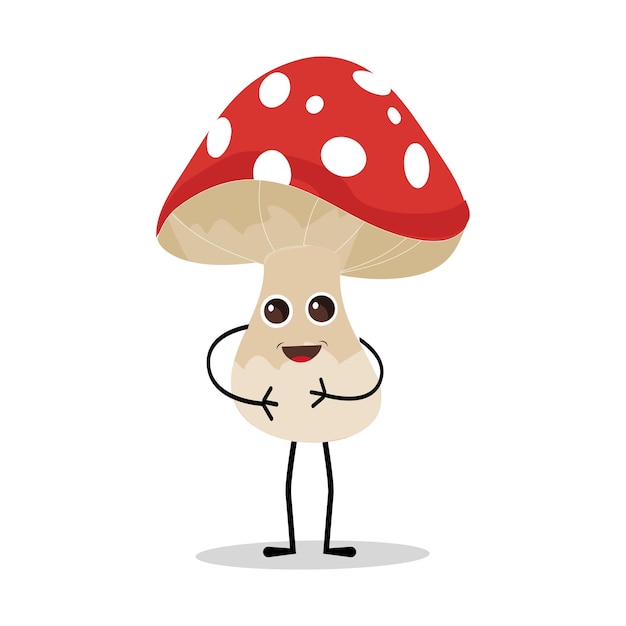 Cheerful Spotted Mushroom Character | Jiffy Designs