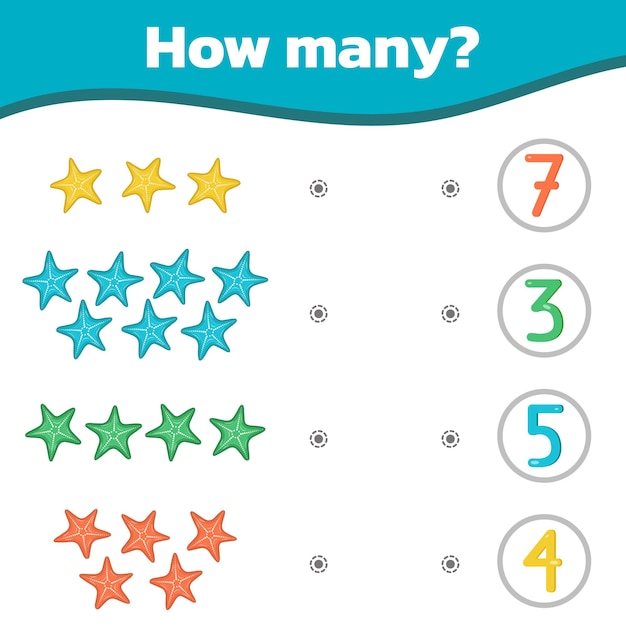Colorful Star Counting Educational Activity | Jiffy Designs