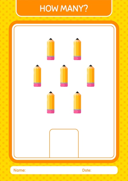 Colorful Pencils: A Counting Worksheet for Kids | Jiffy Designs