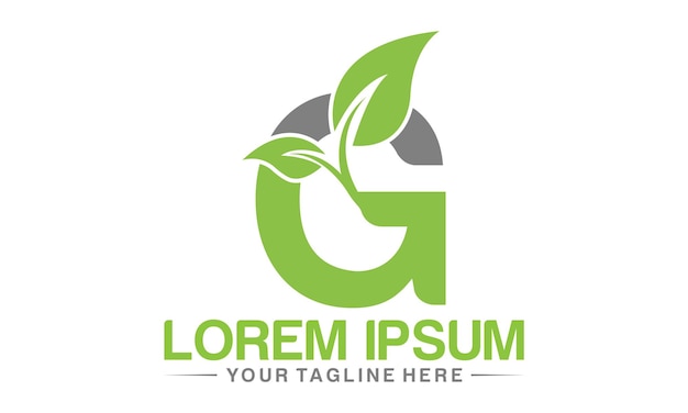 Green Leaf Lettermark Logo with Recycling Symbol | Jiffy Designs