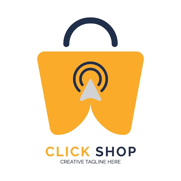 Vibrant Shopping Bag with Clickable Icon Logo | Jiffy Designs