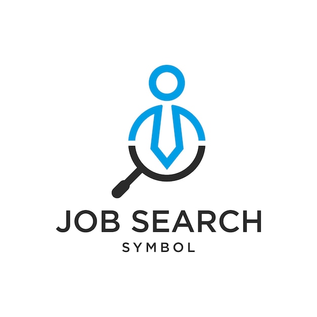 Minimalist Job Search Symbol with Magnifying Glass | Jiffy Designs